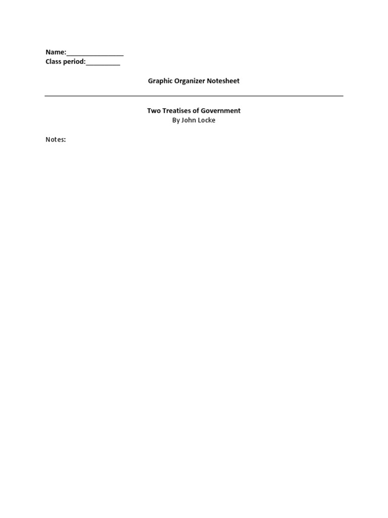 Graphic Organizer Notesheet | PDF