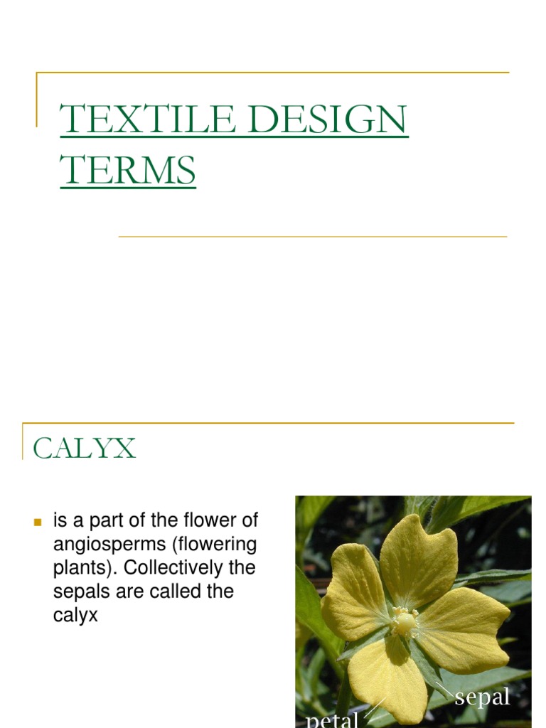 Textile Design Terms | PDF
