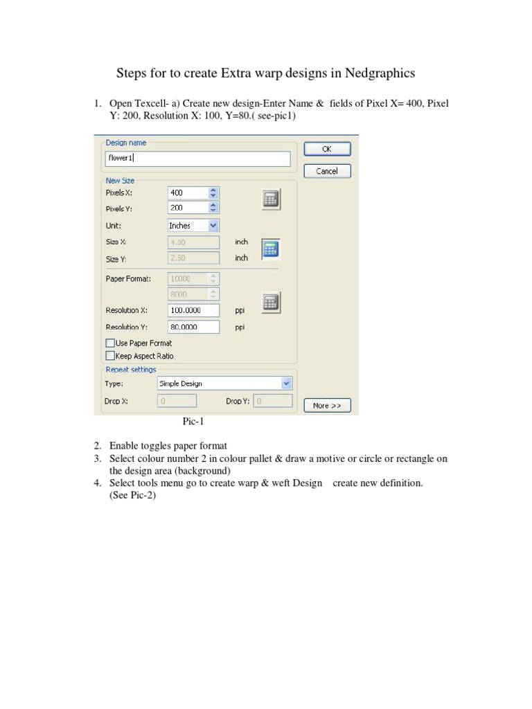Creating Extra Warp Designs in Nedgraphics: A Step-by-Step Guide | PDF | Garment Industry | Loom