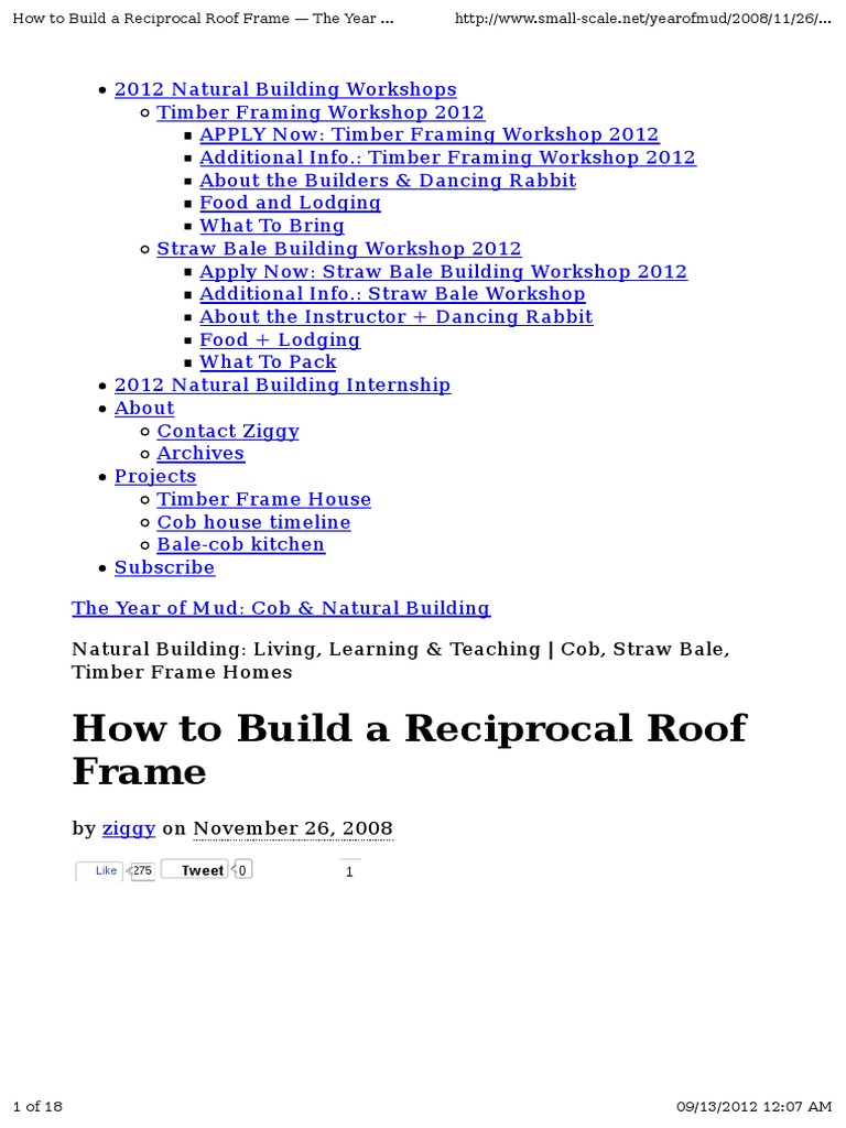 How To Build A Reciprocal Roof Frame | PDF | Framing (Construction ...