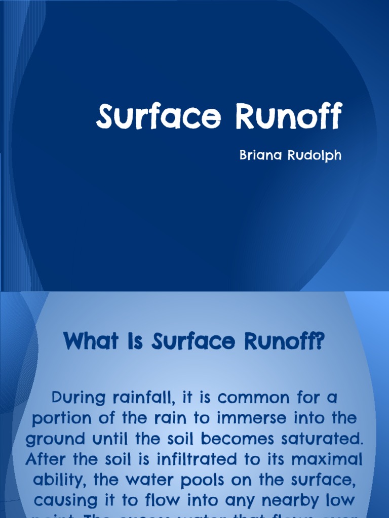 Understanding Surface Runoff Effects | PDF