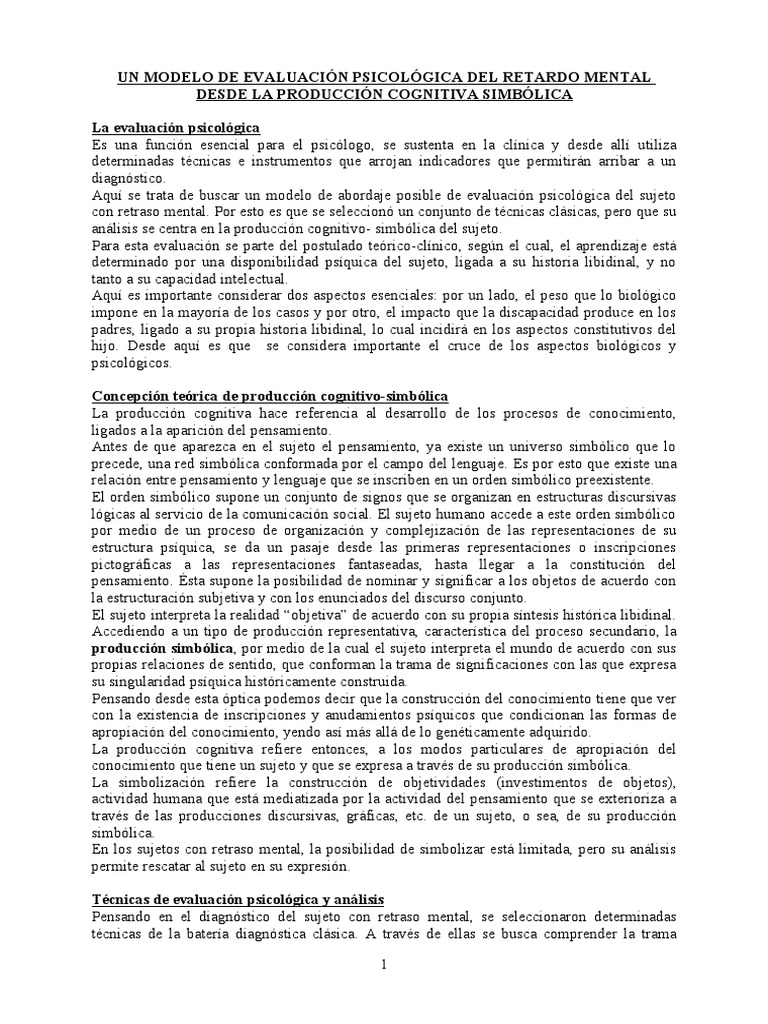 Cap 5 Retardo Mental | PDF | Discapacidad intelectual | Psique (psicología)