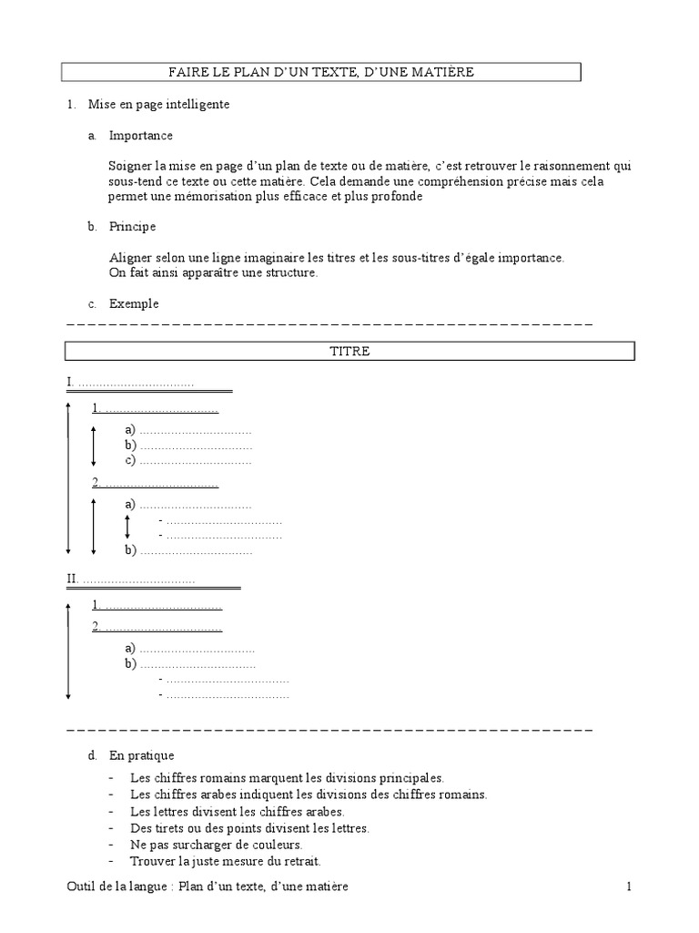 Faire Le Plan D Un Texte Tout en Un | PDF | Alcoolisme | Boissons ...