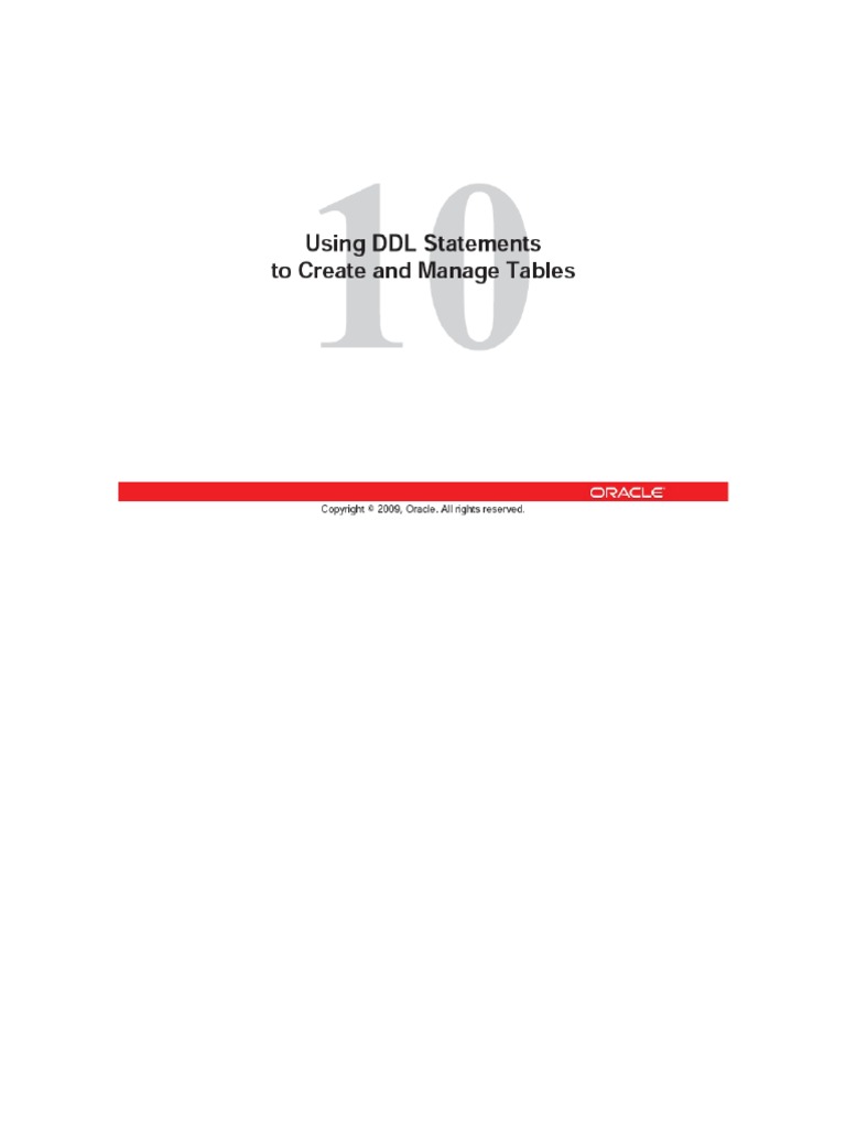 Sentencias DDL | PDF | Tabla (base de datos) | SQL