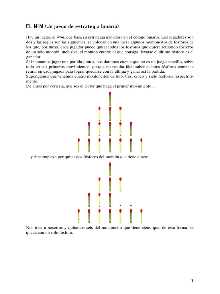 El Juego Del Nim | PDF | Juego de azar | Ocio
