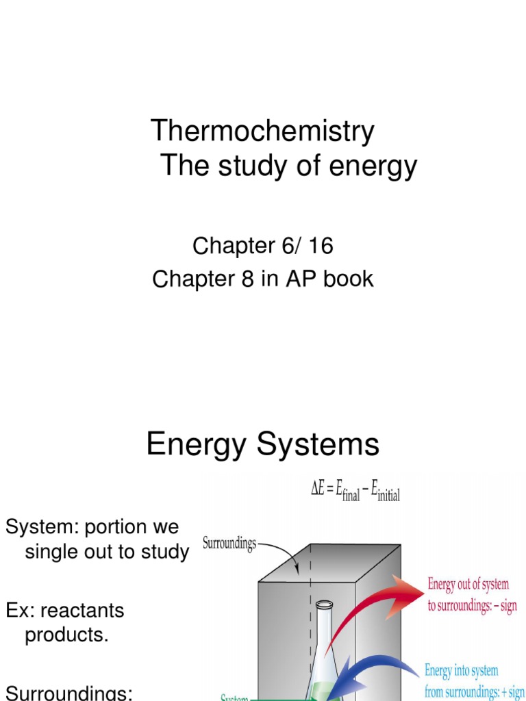 Intro 1a Thermochemistry | PDF | Heat | Enthalpy