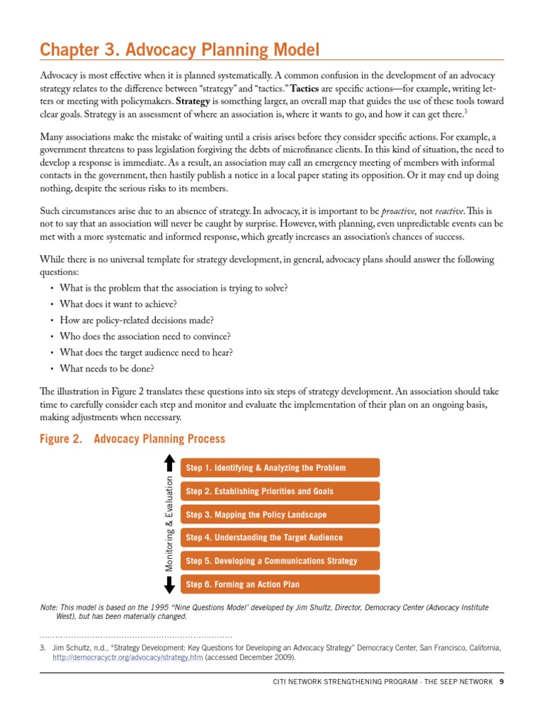 Advocacy Planning Model | PDF | Strategic Management | Target Audience