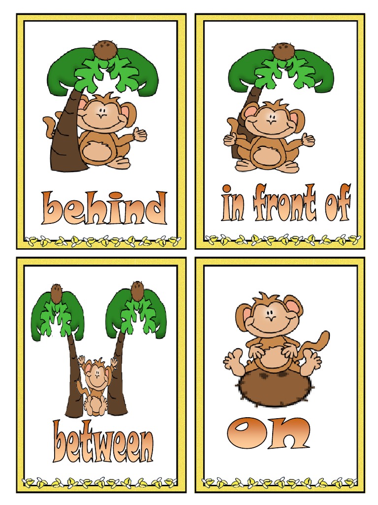 Prepositions of Place Flashcards Monkey PDF | PDF | Foreign Language ...