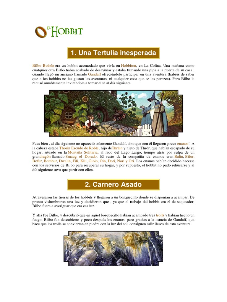 El Hobbit | PDF | Bilbo Baggins | Libros de la Tierra Media