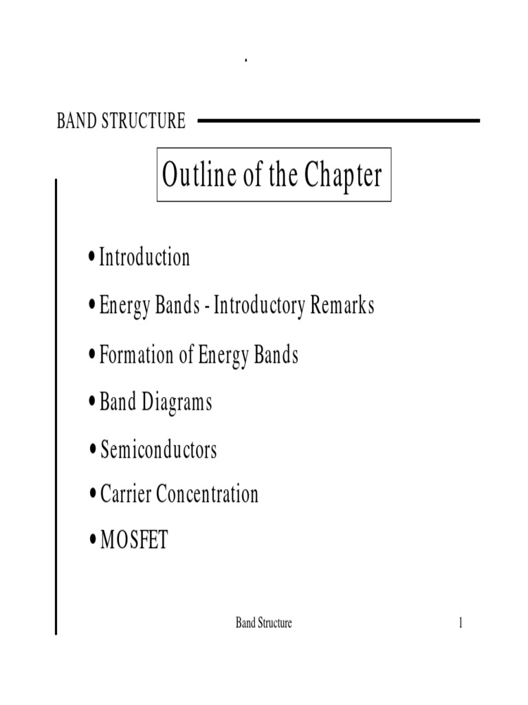 Band Structure | PDF | Doping (Semiconductor) | Semiconductors