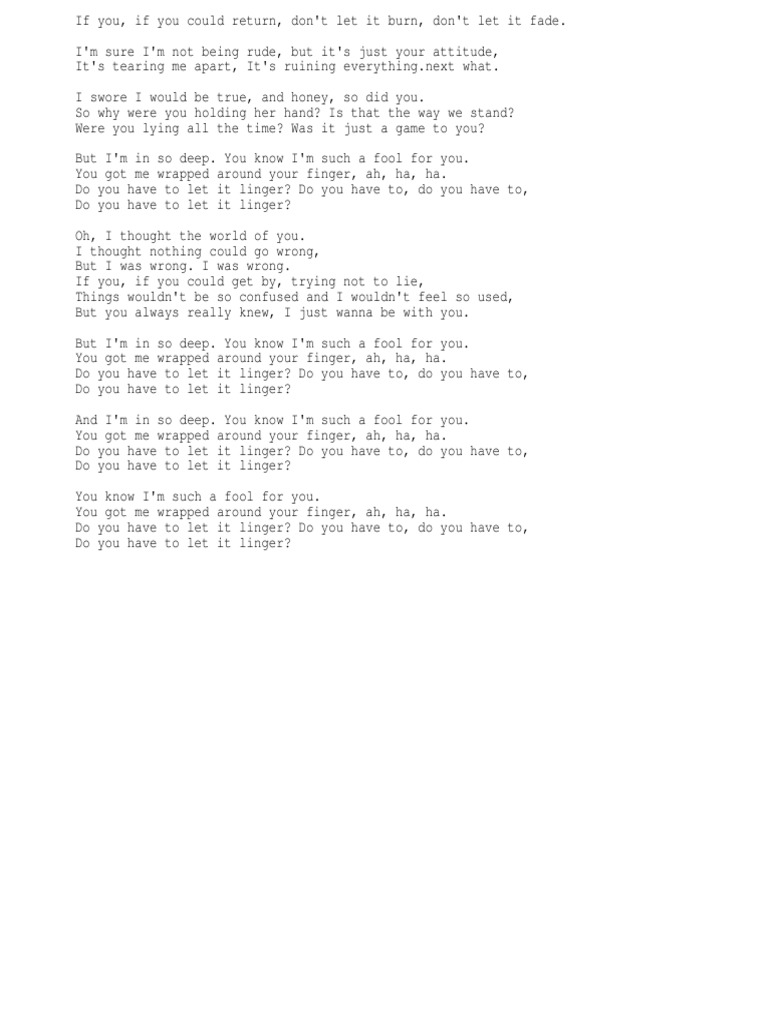 Cranberries - Linger | PDF | Self-Improvement | Poetry