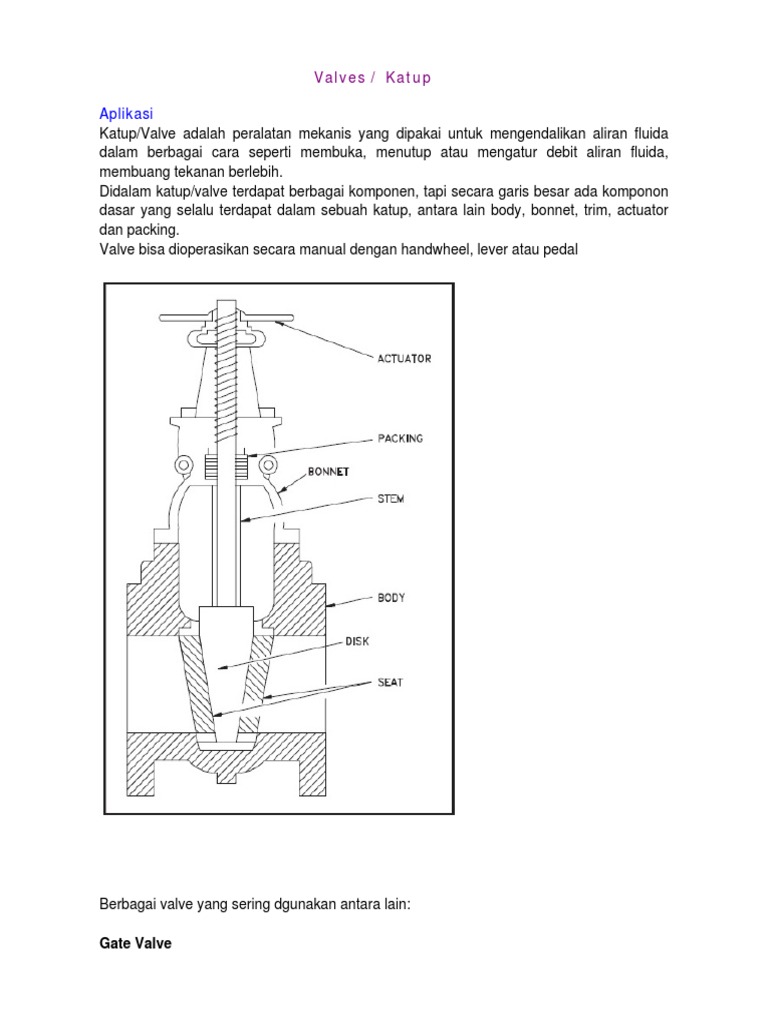 Katup Atau Valve Dan Aplikasinya | PDF
