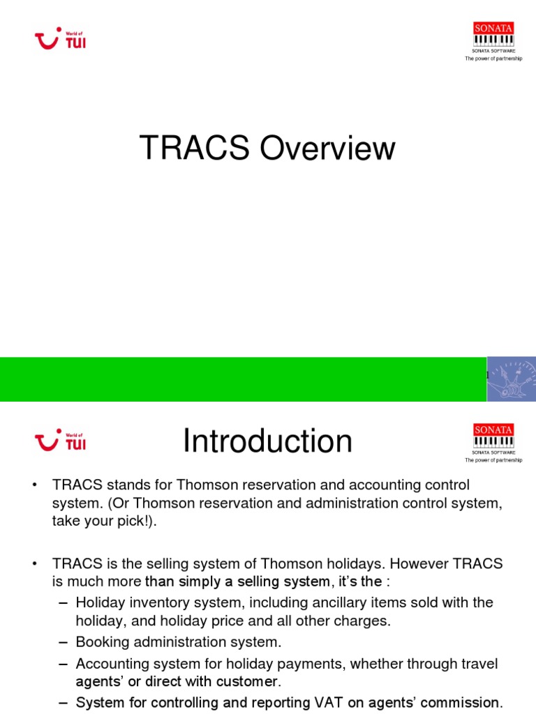 TRACS Overview | Download Free PDF | Ibm Db2 | Travel Agency