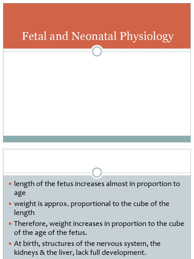 Fetal and Neonatal Physiology | PDF | Circulatory System | Fetus