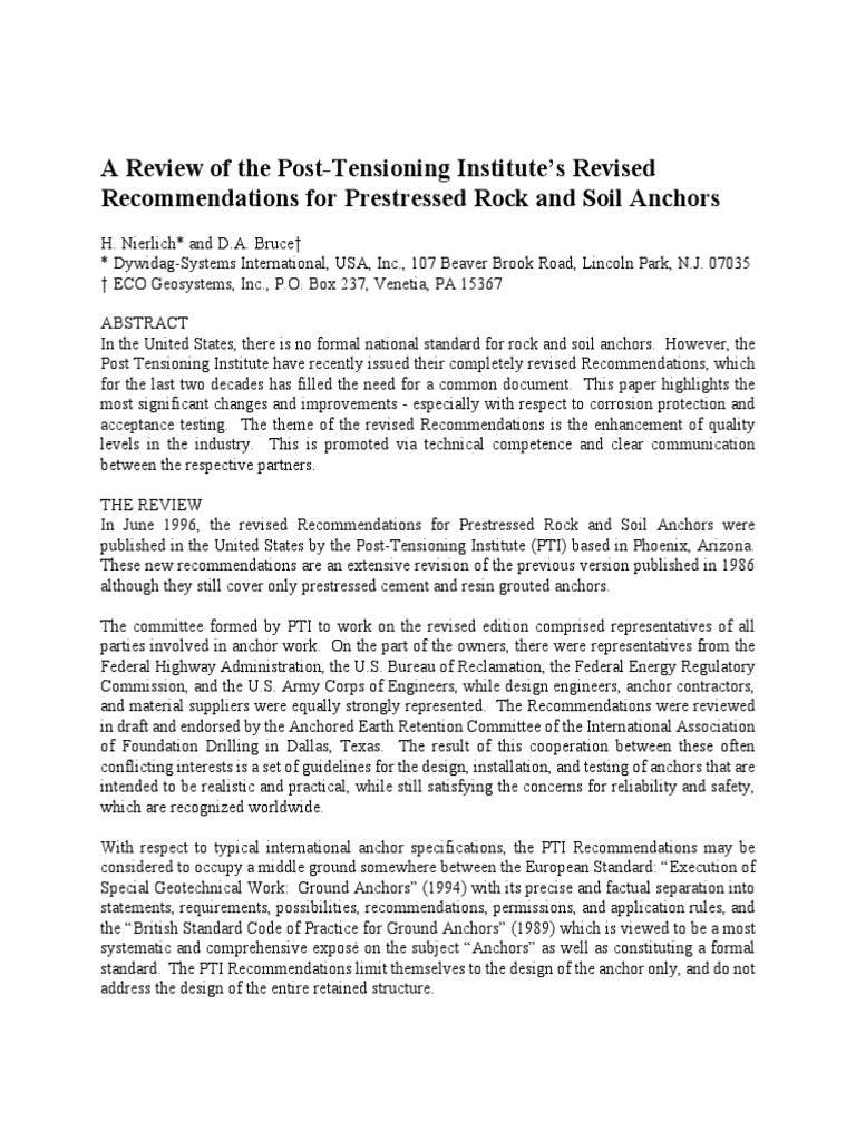 z125 Review of PTI Revised Recommendations For Prestressed | PDF