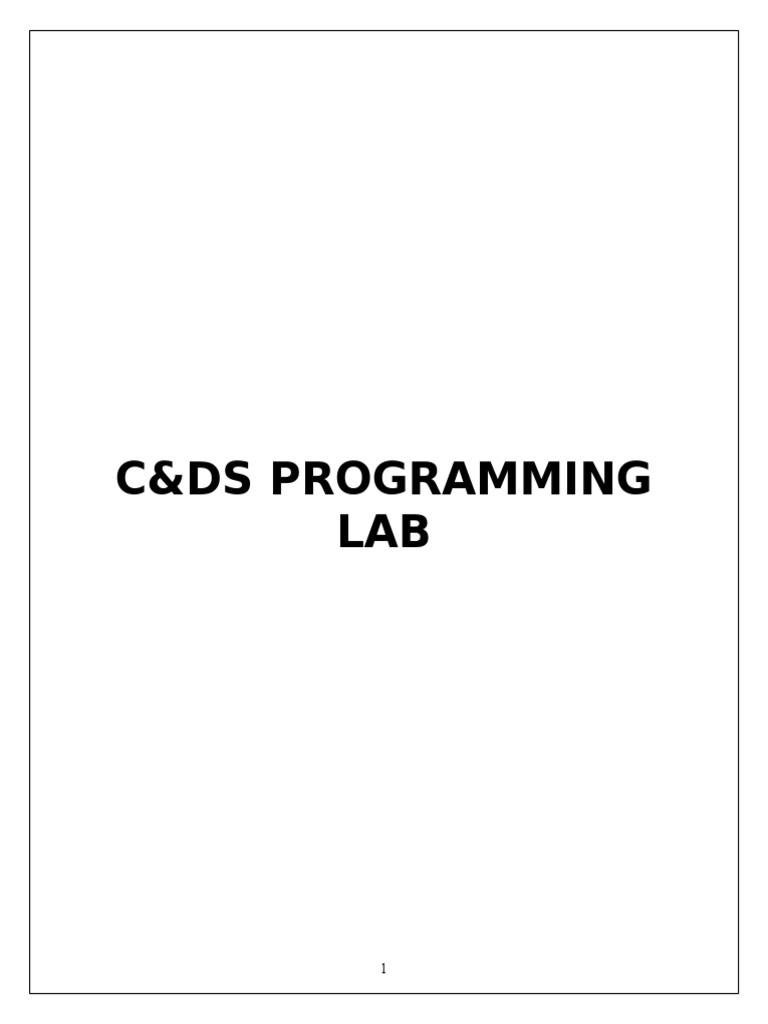 Cds Lab Manual | PDF | String (Computer Science) | C (Programming Language) Cds Lab Manual | PDF | String (Computer Science) | C (Programming Language)