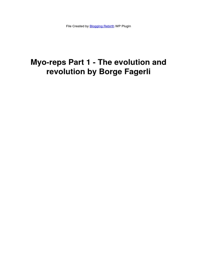 SuperBootCampsBlog-Myo-Reps Part 1 - The Evolution and Revolution by ...