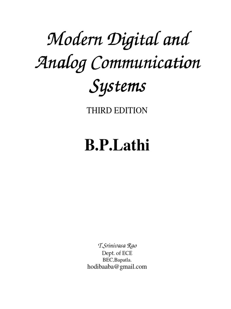 Modern Digital and Analog Communication | PDF