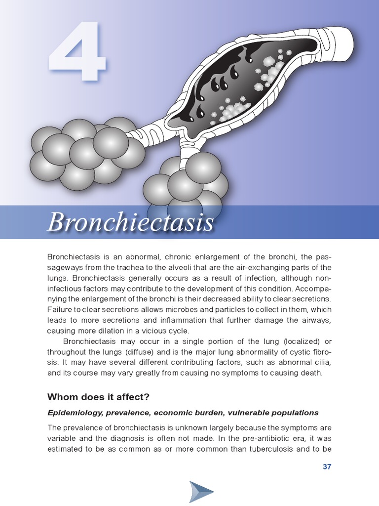 Chapter 4 Bronchiectasis | PDF | Respiratory Tract | Mucus