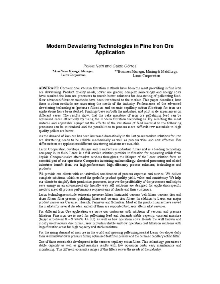 MDMW Iron51 | PDF | Filtration | Iron Ore