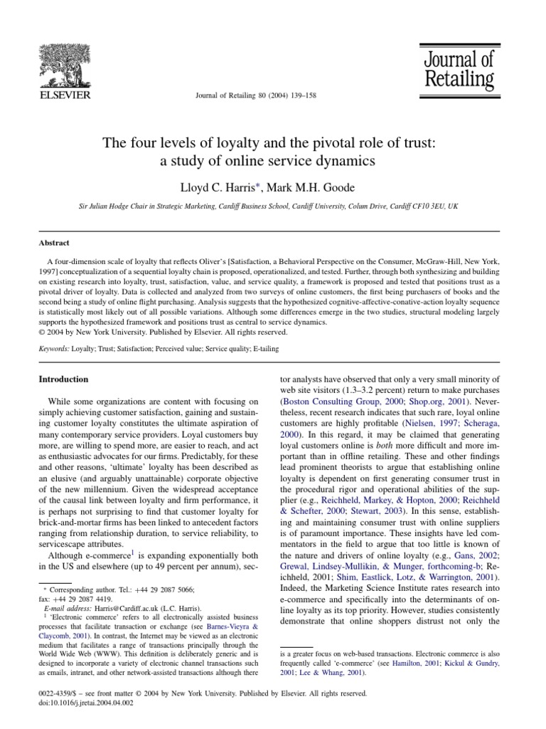 Four Levels of Loyalty | Download Free PDF | Survey Methodology | Trust ...