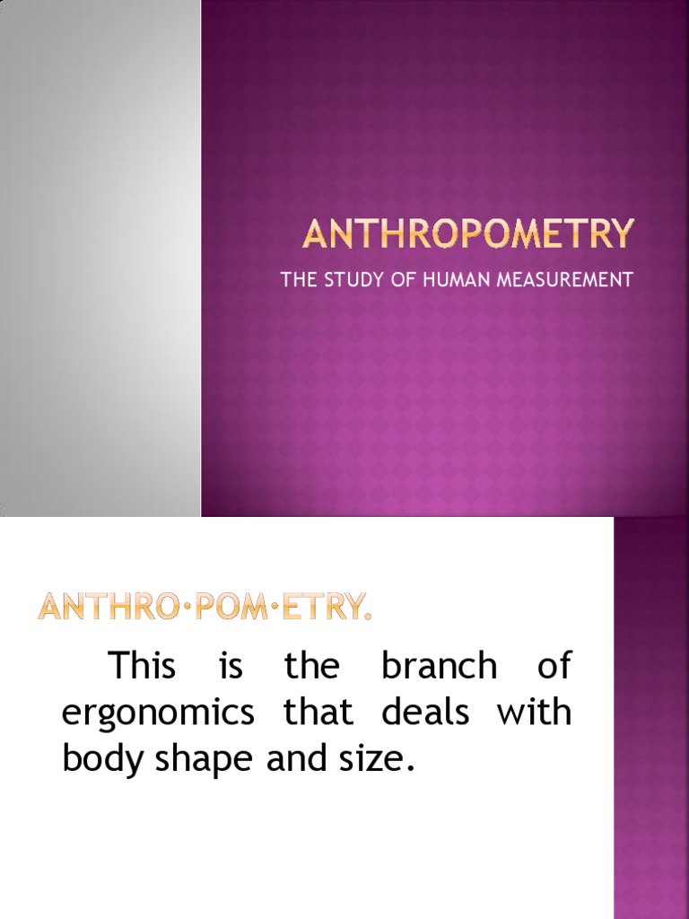 The Study of Human Measurement | PDF | Anthropometry | Percentile