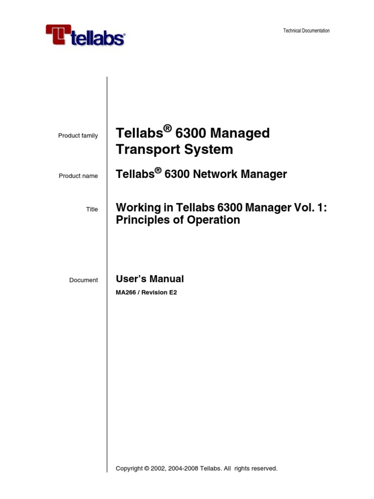 Working in Tellabs 6300 Manager Vol. 1 | PDF | Computer Network ...