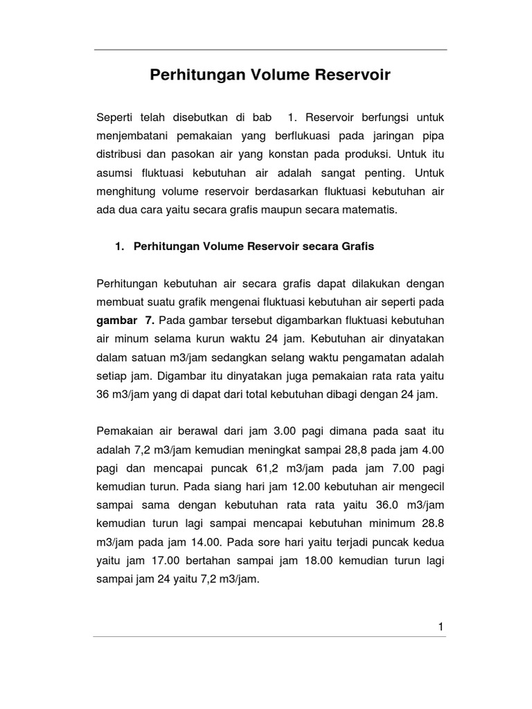 3 Perhitungan Volume Reservoir | PDF