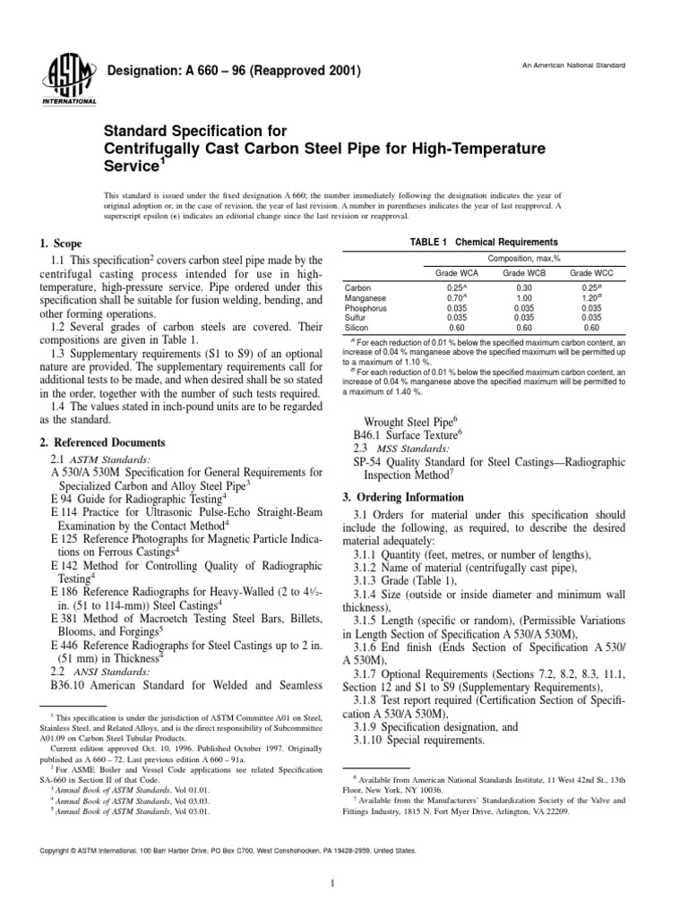 A660 | PDF | Heat Treating | Pipe (Fluid Conveyance)