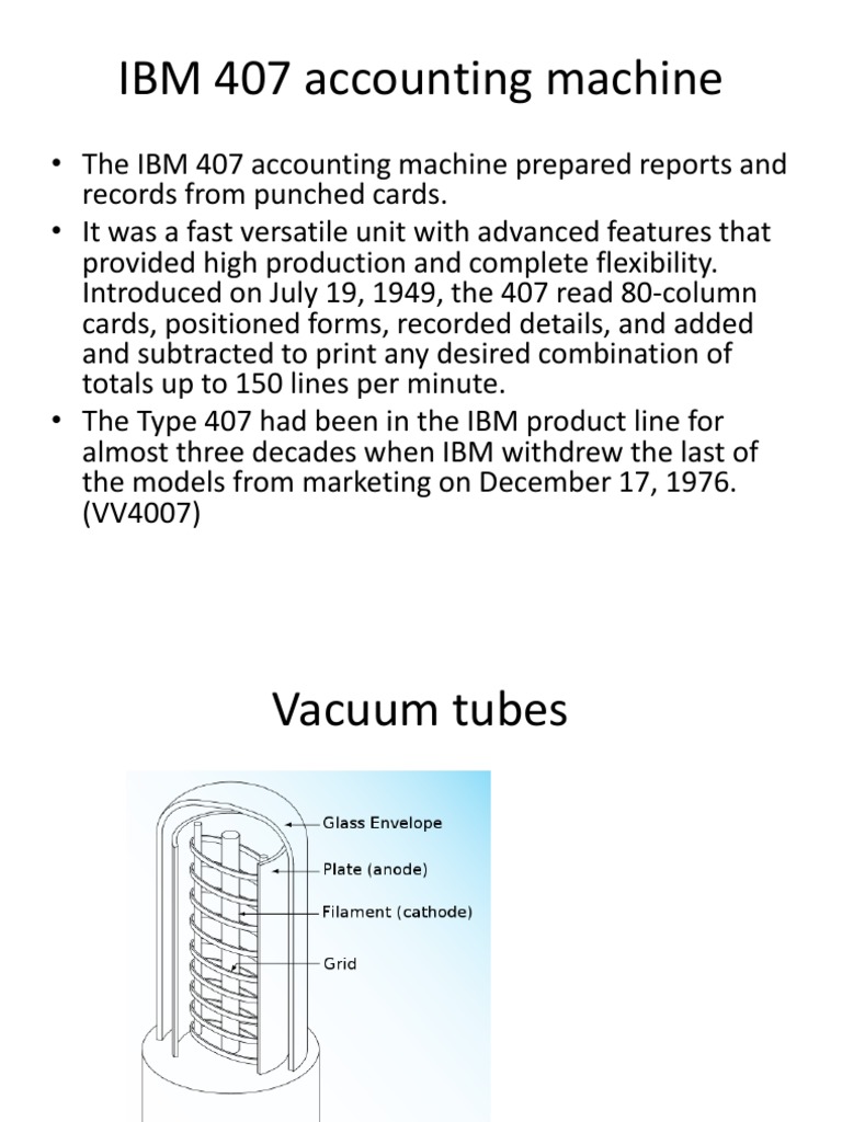 IBM 407 Accounting Machine | PDF