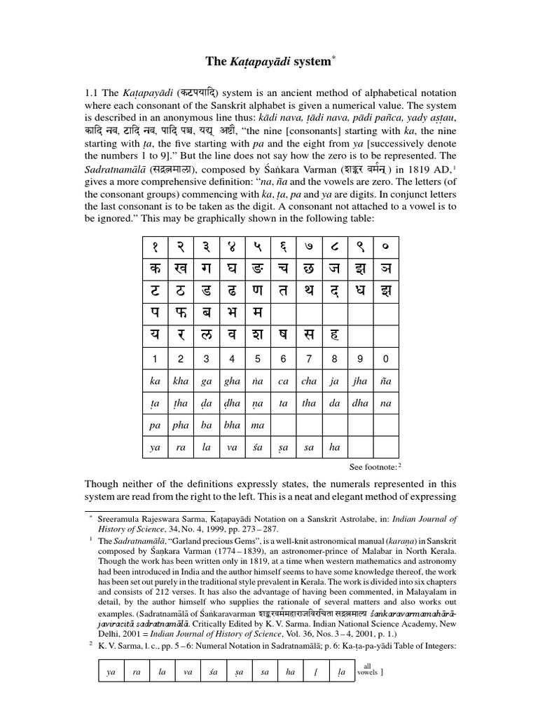 Katapayadi System 1 | PDF | Trigonometric Functions | Sine