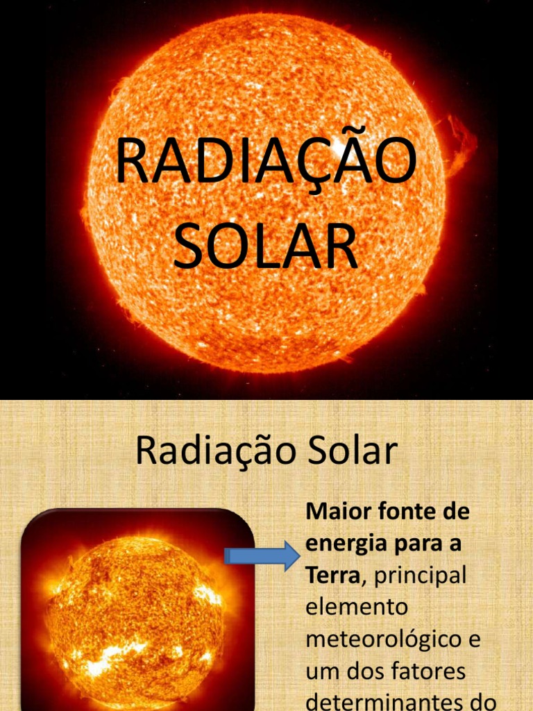 Aula 4 - Radiação Solar e Temperatura | PDF | Luz solar | Radiação ...