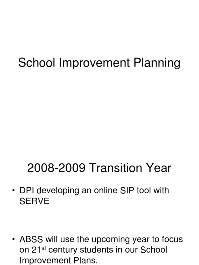 School Improvement Plans | PDF