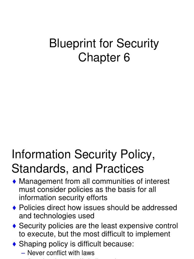 Blueprint for Security in Information security | Information Security ...