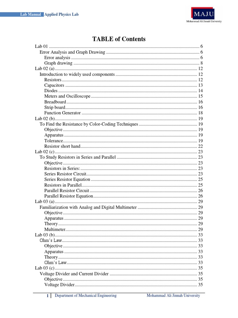 Phsycis Manuals | PDF | Series And Parallel Circuits | Resistor