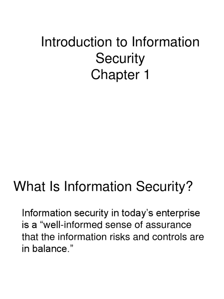 Critical Characteristics of Information in Information Security | PDF ...