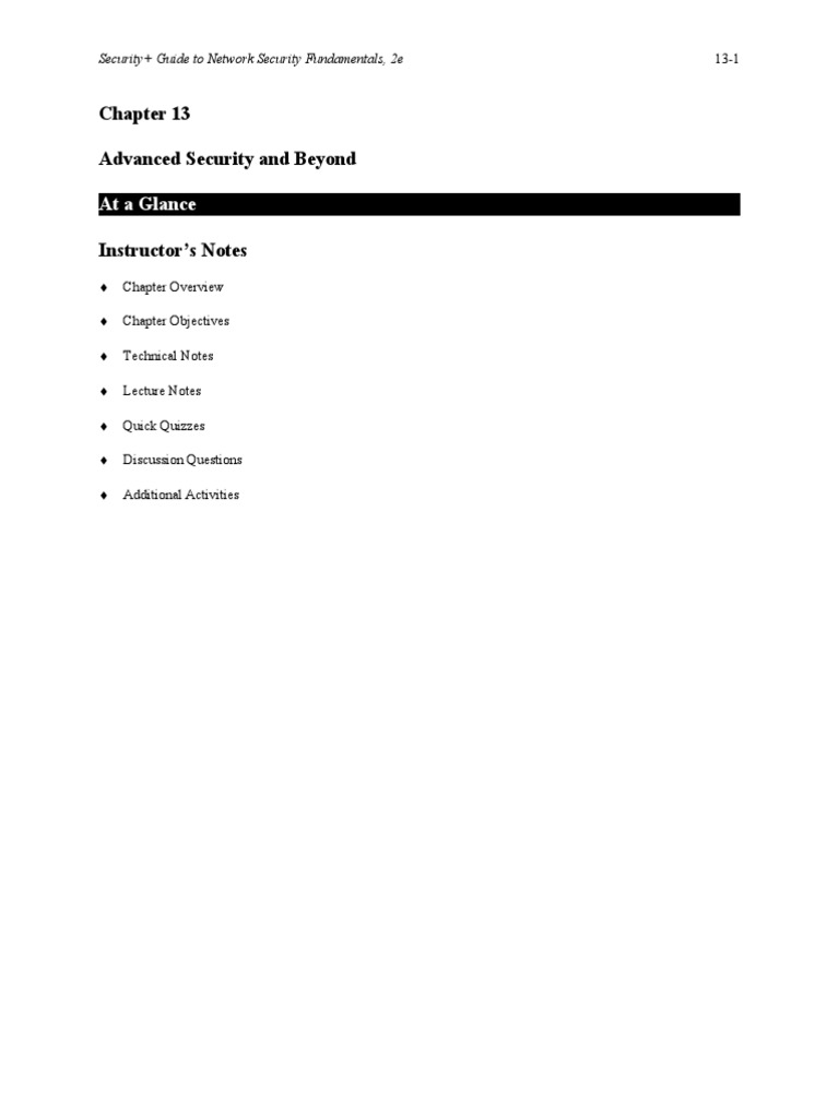 At A Glance: Advanced Security and Beyond | PDF | Computer Security ...