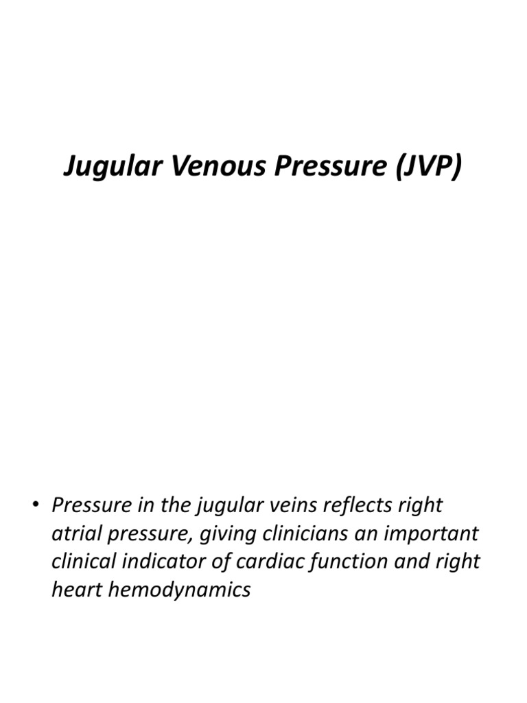 Measuring Jugular Venous Pressure | PDF