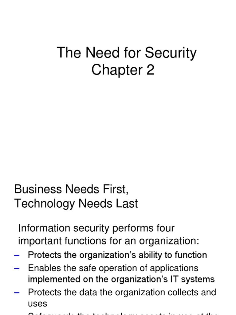 The Need For Security in Information Security | PDF | Computer Security ...