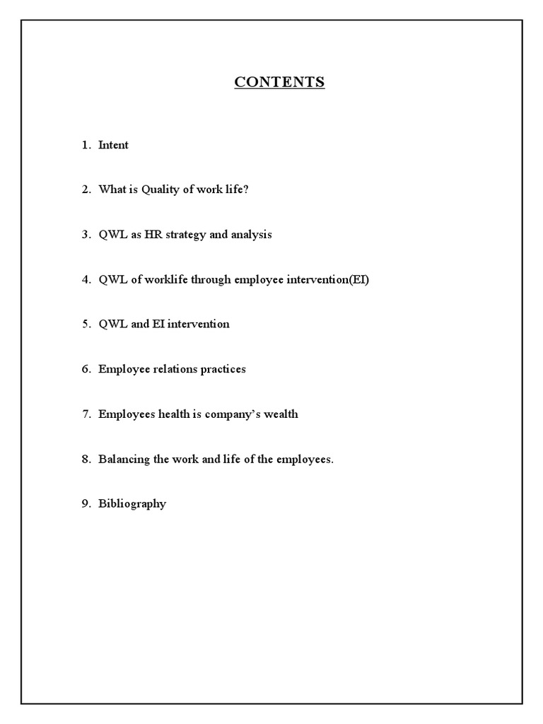 Understanding Quality of Work Life (QWL) Through Employee Relations and ...