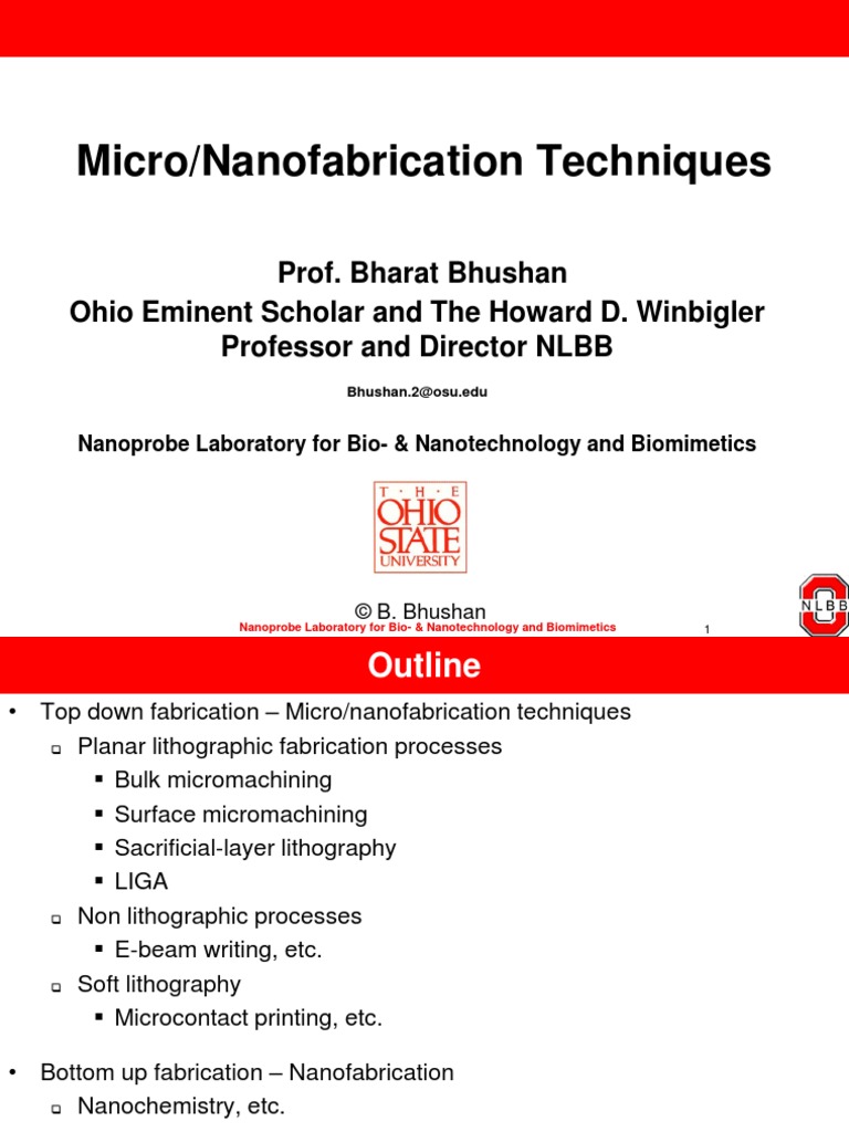 Micro Nanofab Techniques | PDF | Photolithography ...