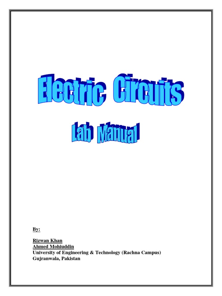 Lab Manual Electric Circuit | PDF | Series And Parallel Circuits | Voltage