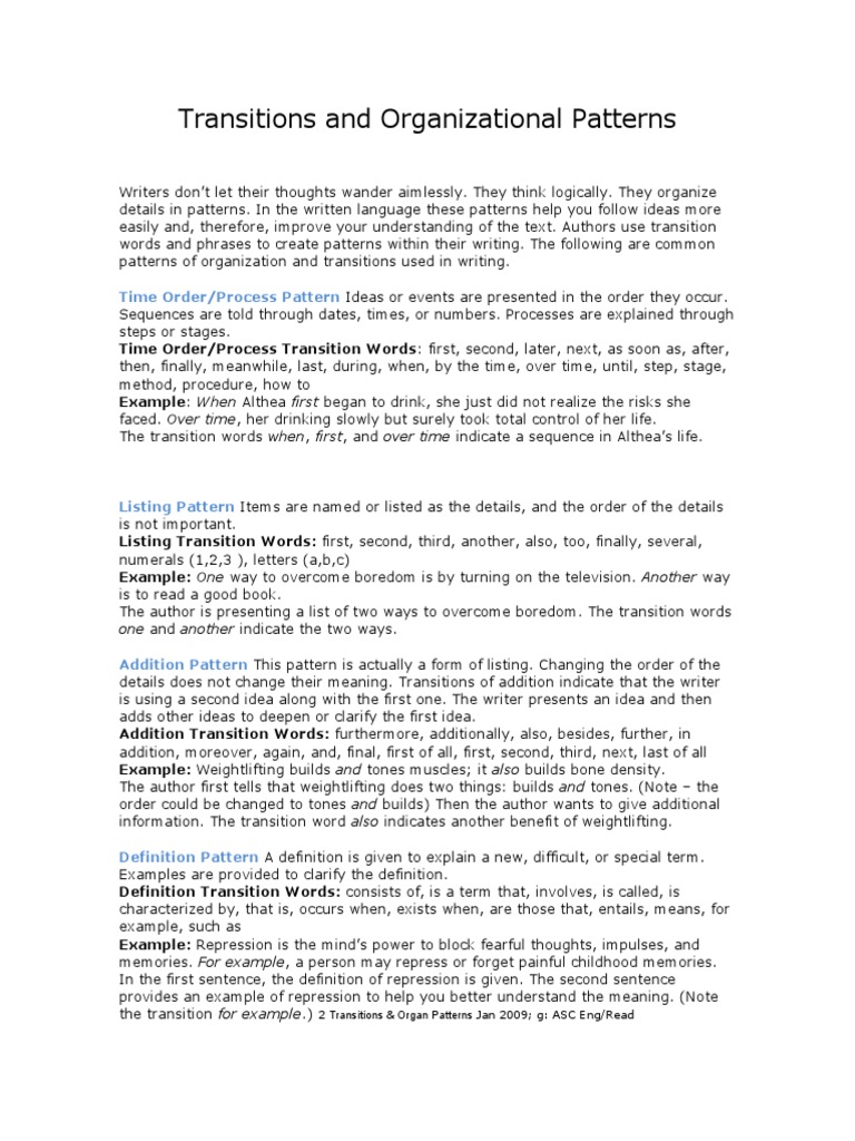 Organization Patterns ACTUALIZADO | PDF | Internet Access | Definition