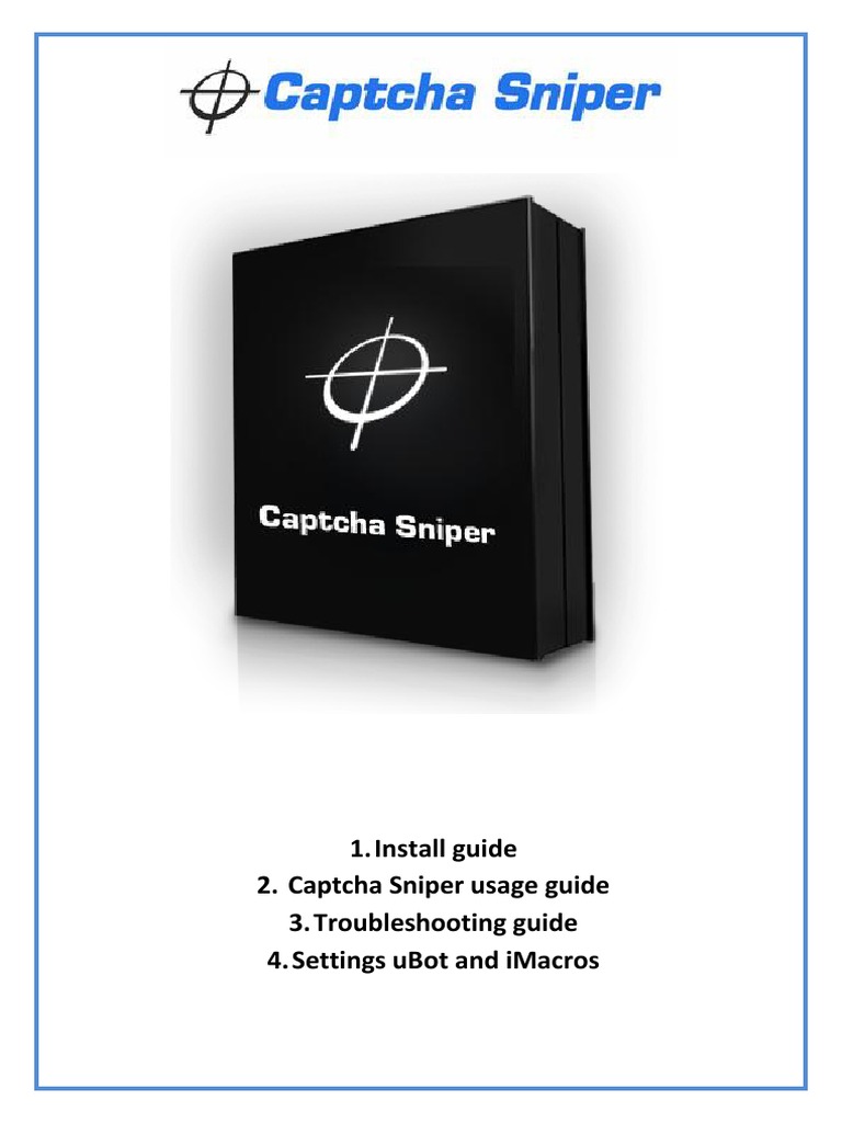 Captcha Sniper Users Guide | PDF | Windows Registry | Computer File