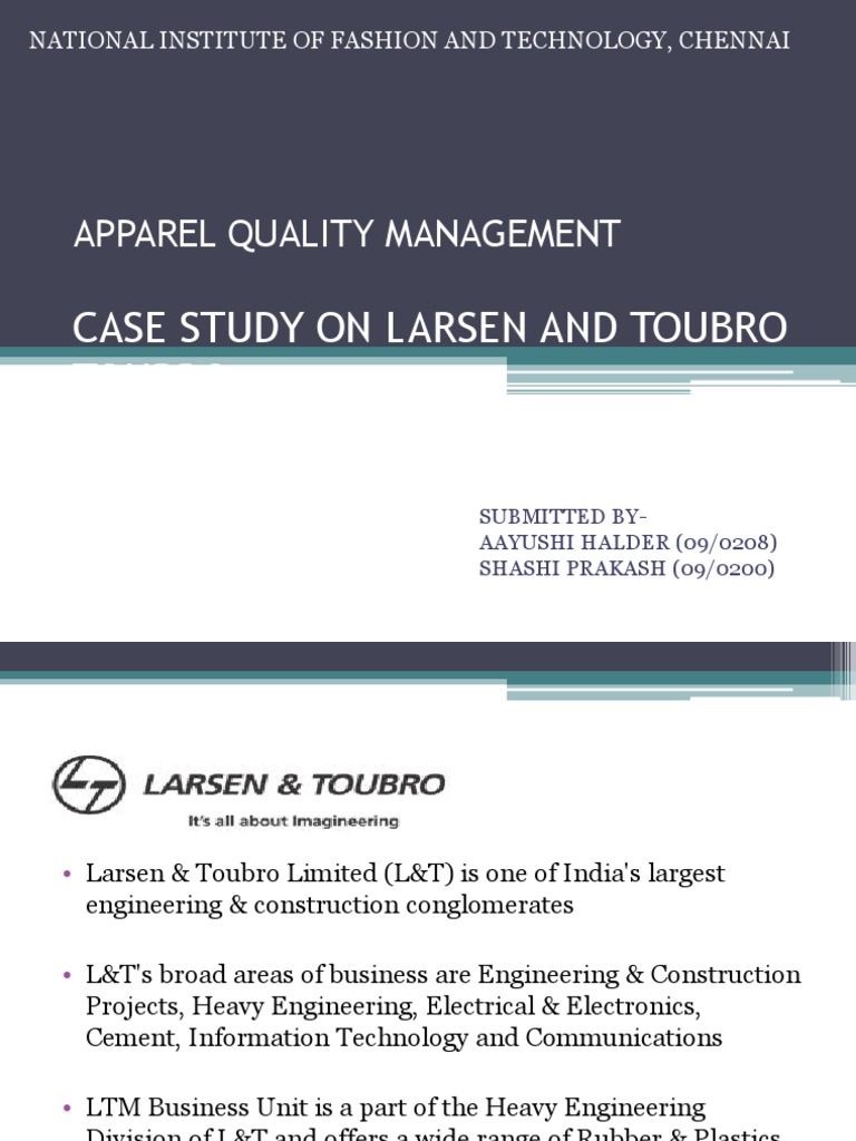 L&T Apparel Quality Case Study | PDF | Technology & Engineering