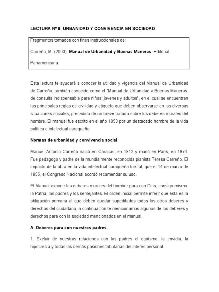 Civica y Urbanidad Lecturas-8-9 | PDF | Educación más alta | Institución Civica y Urbanidad Lecturas-8-9 | PDF | Educación más alta | Institución