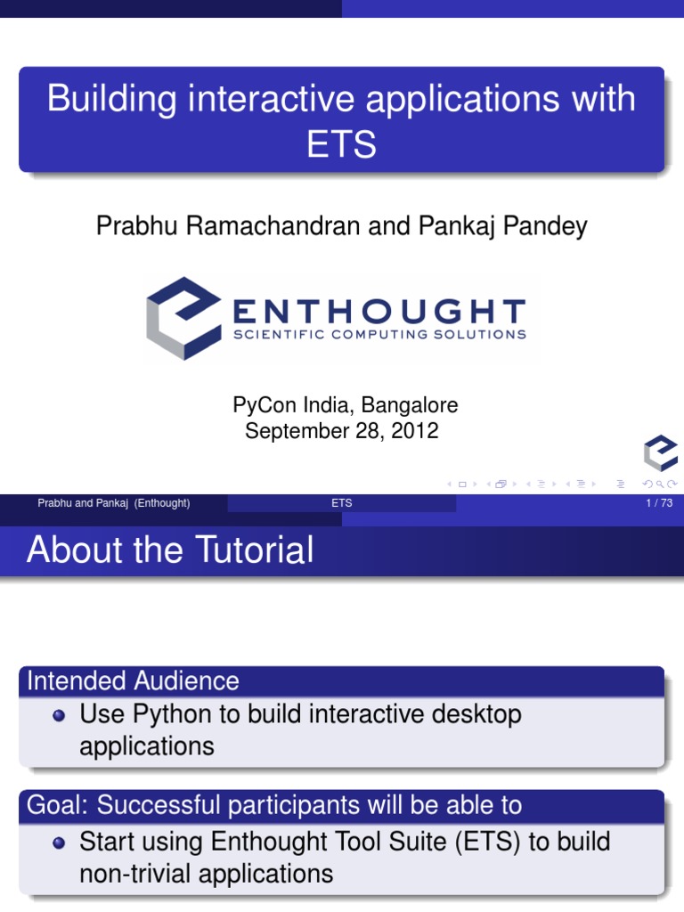 Python Tutorial Ets Tutorial | PDF | Ordinary Differential Equation ...