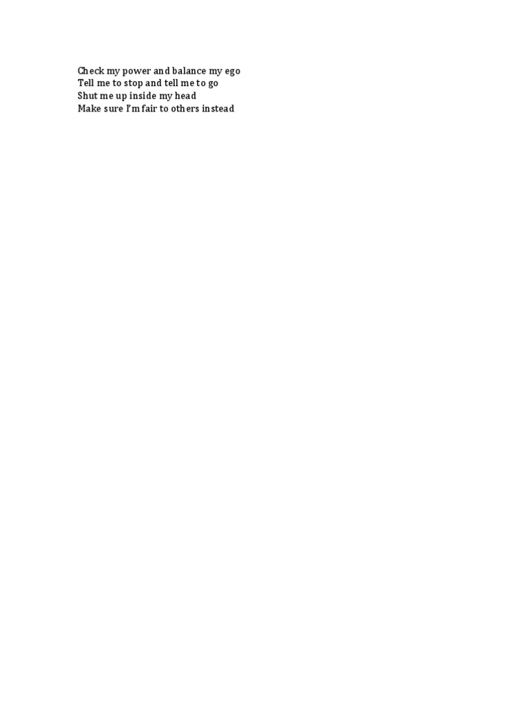 Checks and Balances Poem | PDF
