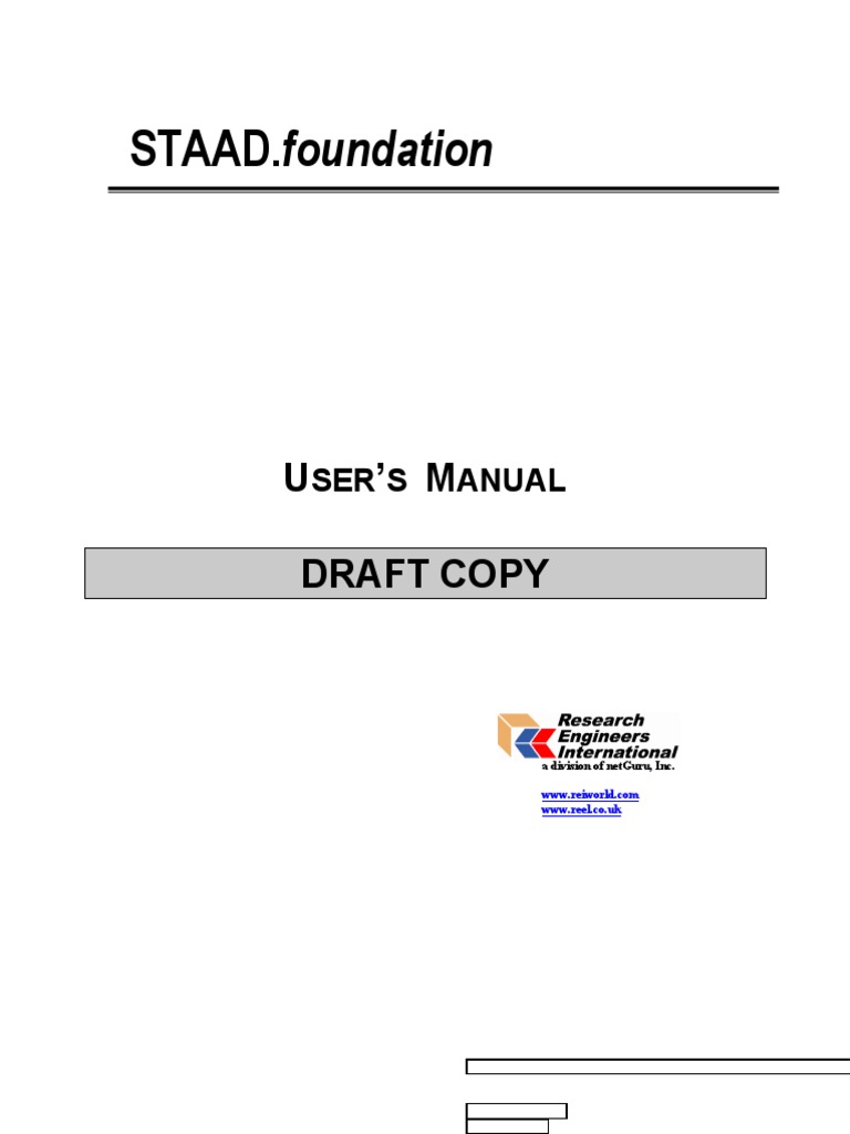 STAAD Foundation | PDF | Installation (Computer Programs) | Bending