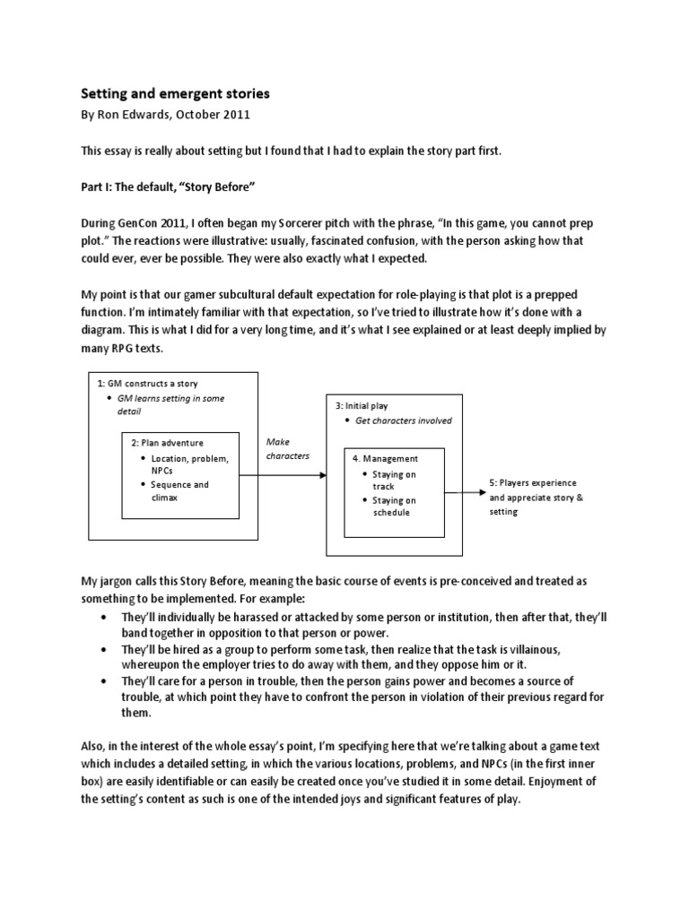 Exploring Setting in RPG Storytelling | PDF | Plot (Narrative) | Attention